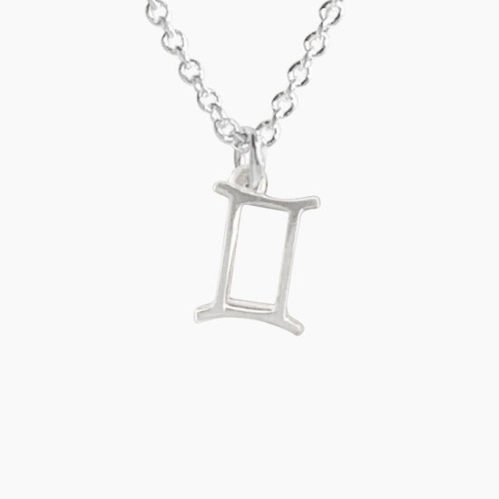 Silver Gemini Sign Necklace | Zodiac Jewelry | Mazi New York